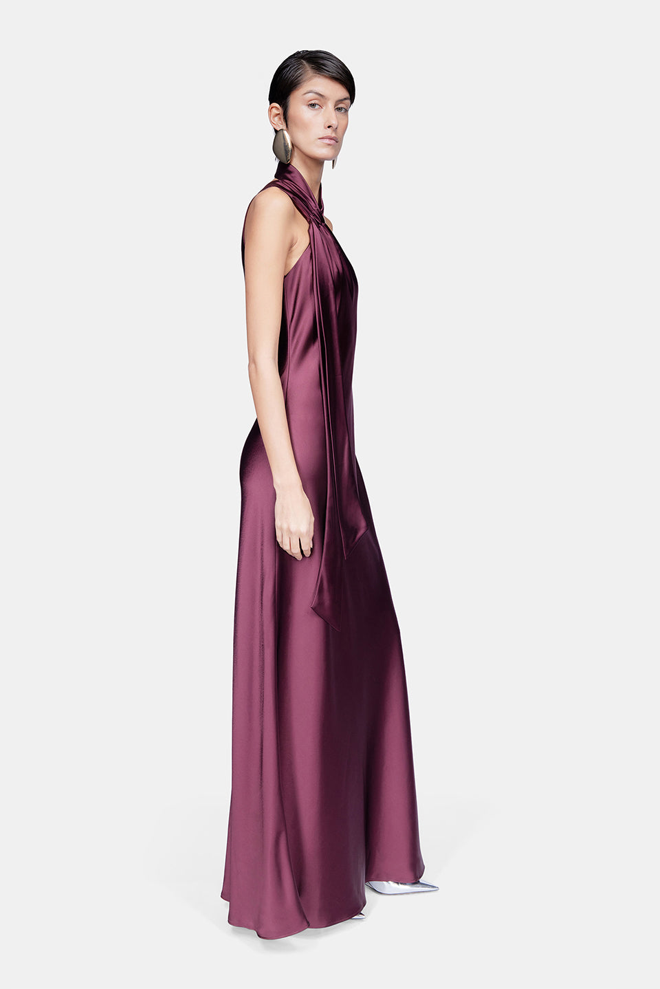 Ushuaia Dress - Burgundy – Galvan London UK