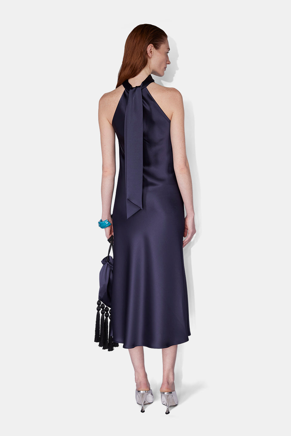 Cropped Sienna Dress - Midnight | Galvan London