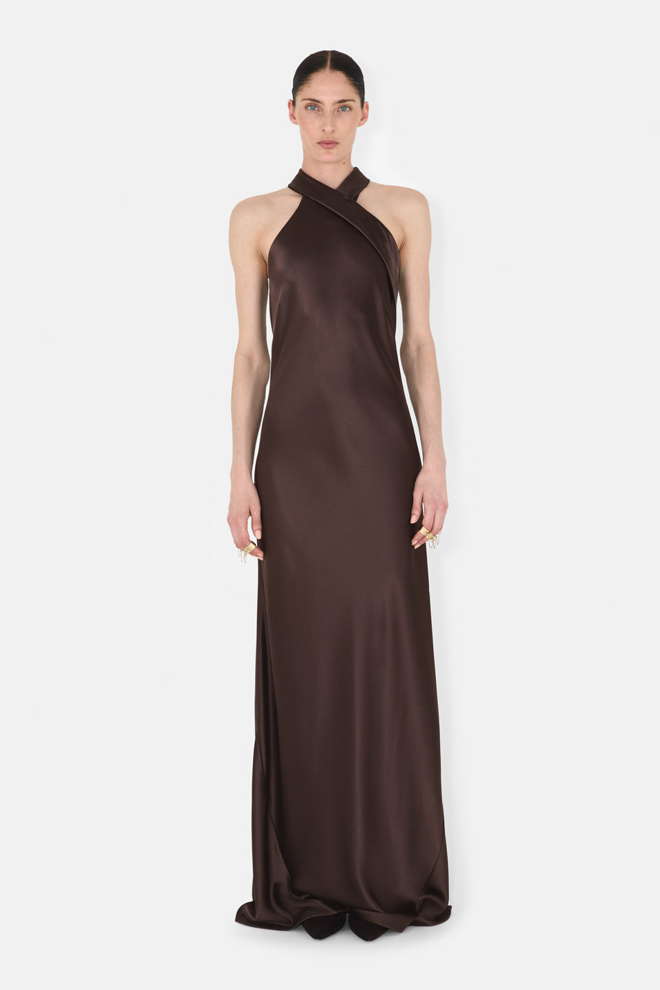 PANDORA GOWN - CHOCOLATE – Galvan London UK