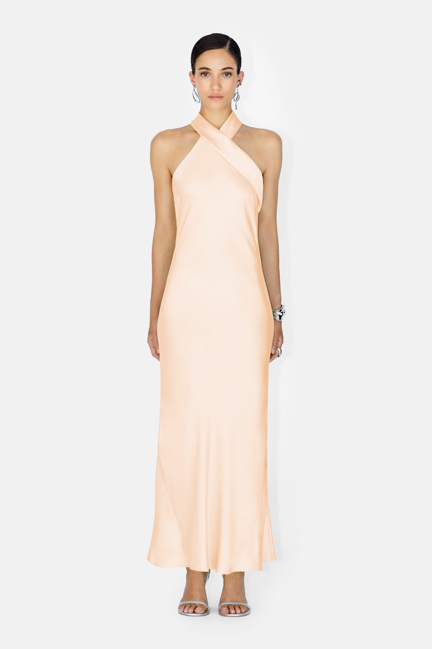 Cropped Pandora Dress - Peach – Galvan
