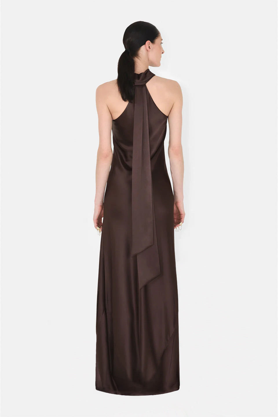 PANDORA GOWN - CHOCOLATE – Galvan London UK