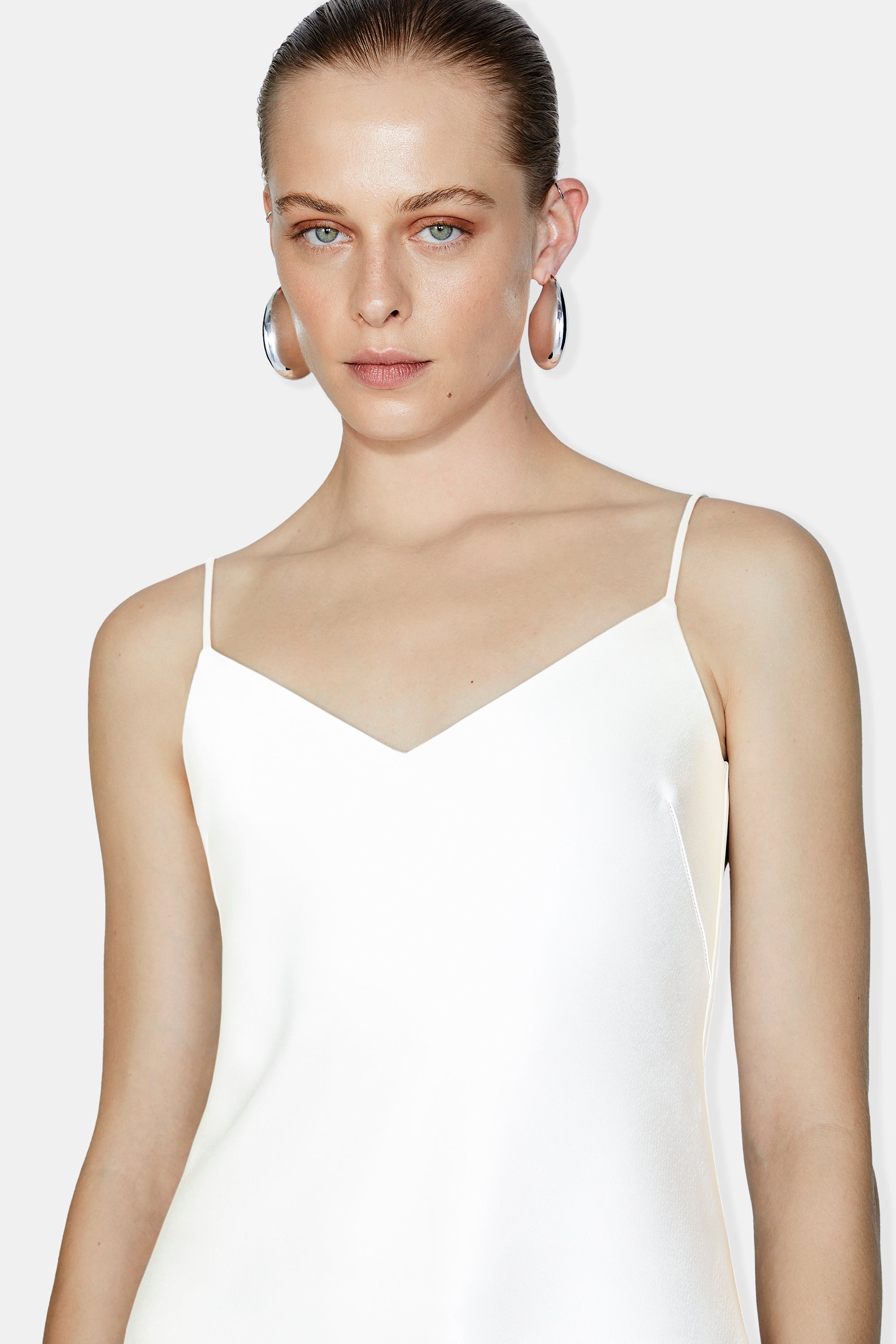 V-Neck Bridal Camisole - Off White – Galvan