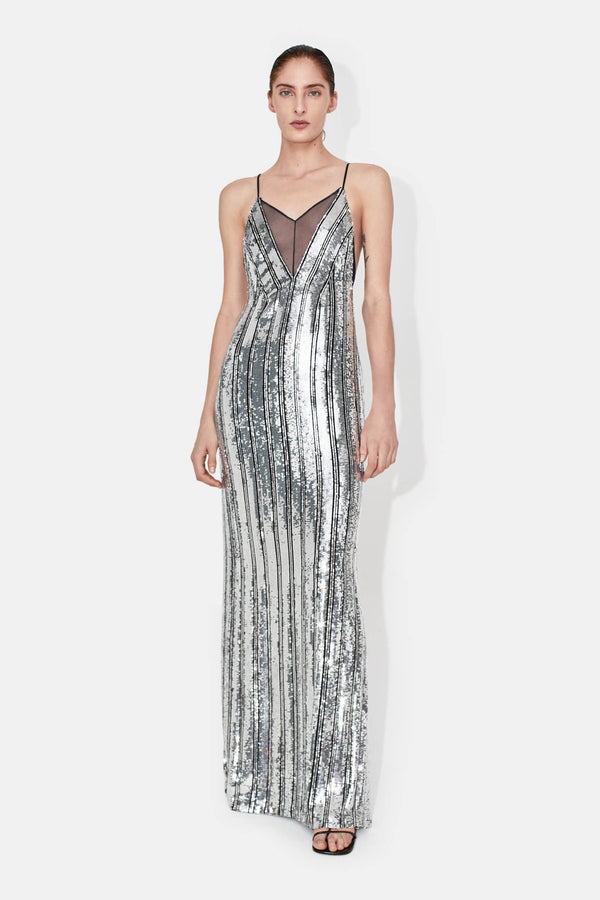 Kate Maxi Dress - Silver – Galvan